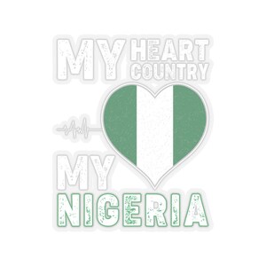 Nigeria Pride Stickers ( Kiss-cut ) Dark - Nigeria Xmas Gift - Nigerian ...