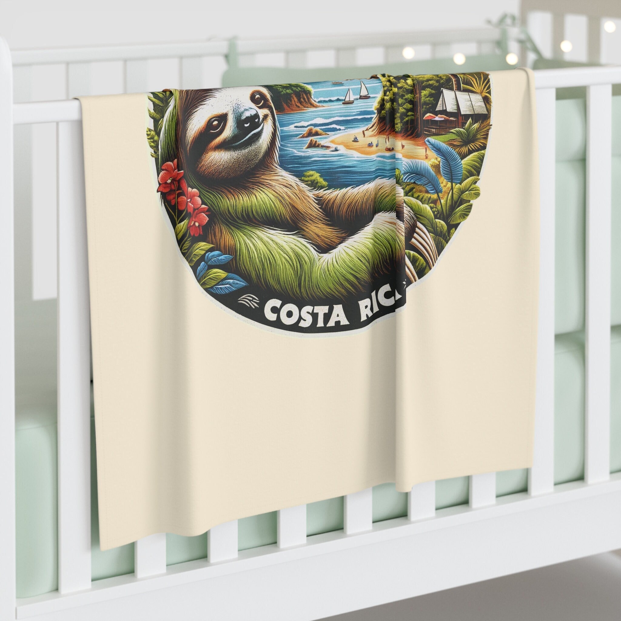 Costa Rica Sloth Relaxing Baby Swaddle Blanket Wrap Light Pura Vida ...