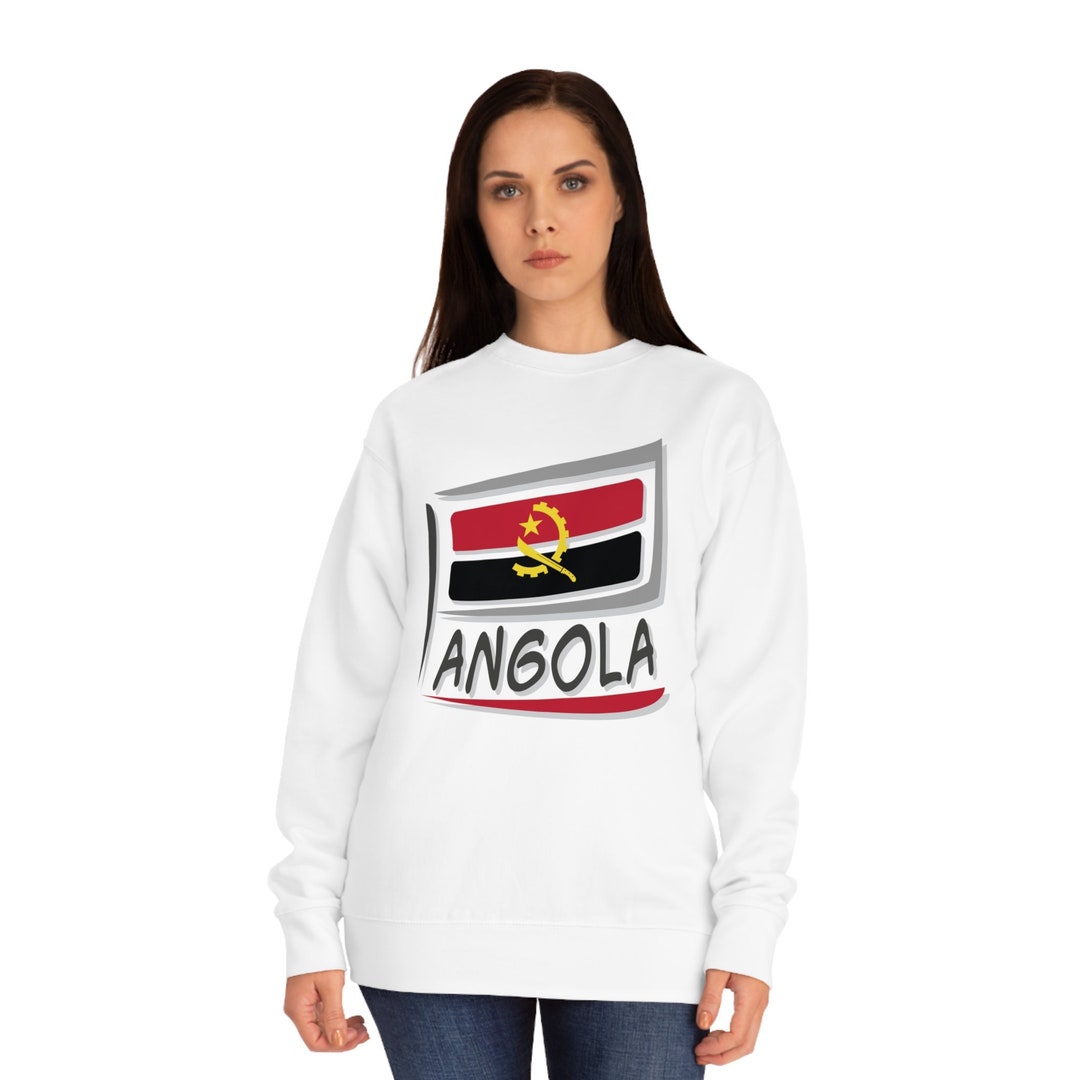 Angola Crew Neck Sweatshirt for Women Light Angolia Flag Angolian ...