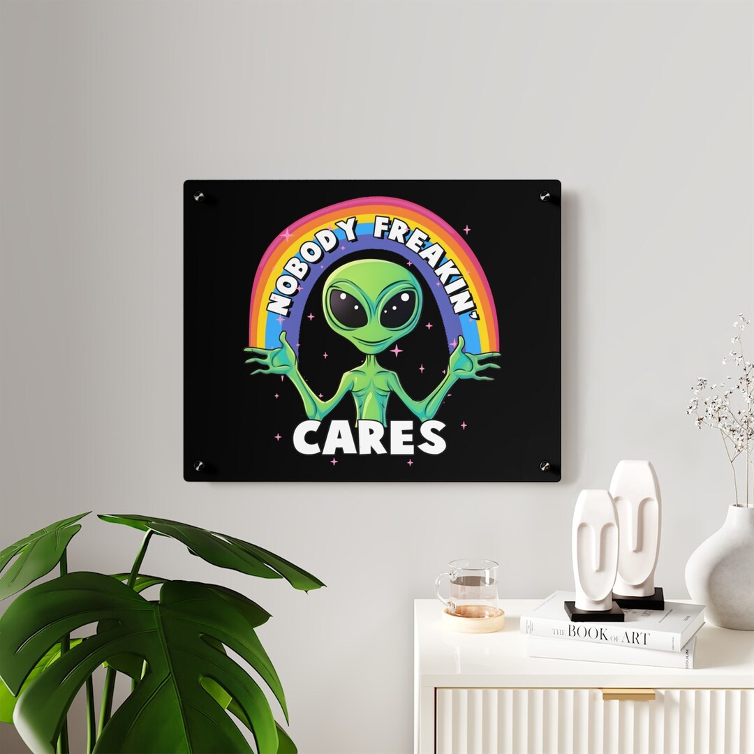 Acrylic House Decoracrlyic Signfunny Cool Alien Acrylic Wall Art Panels ...