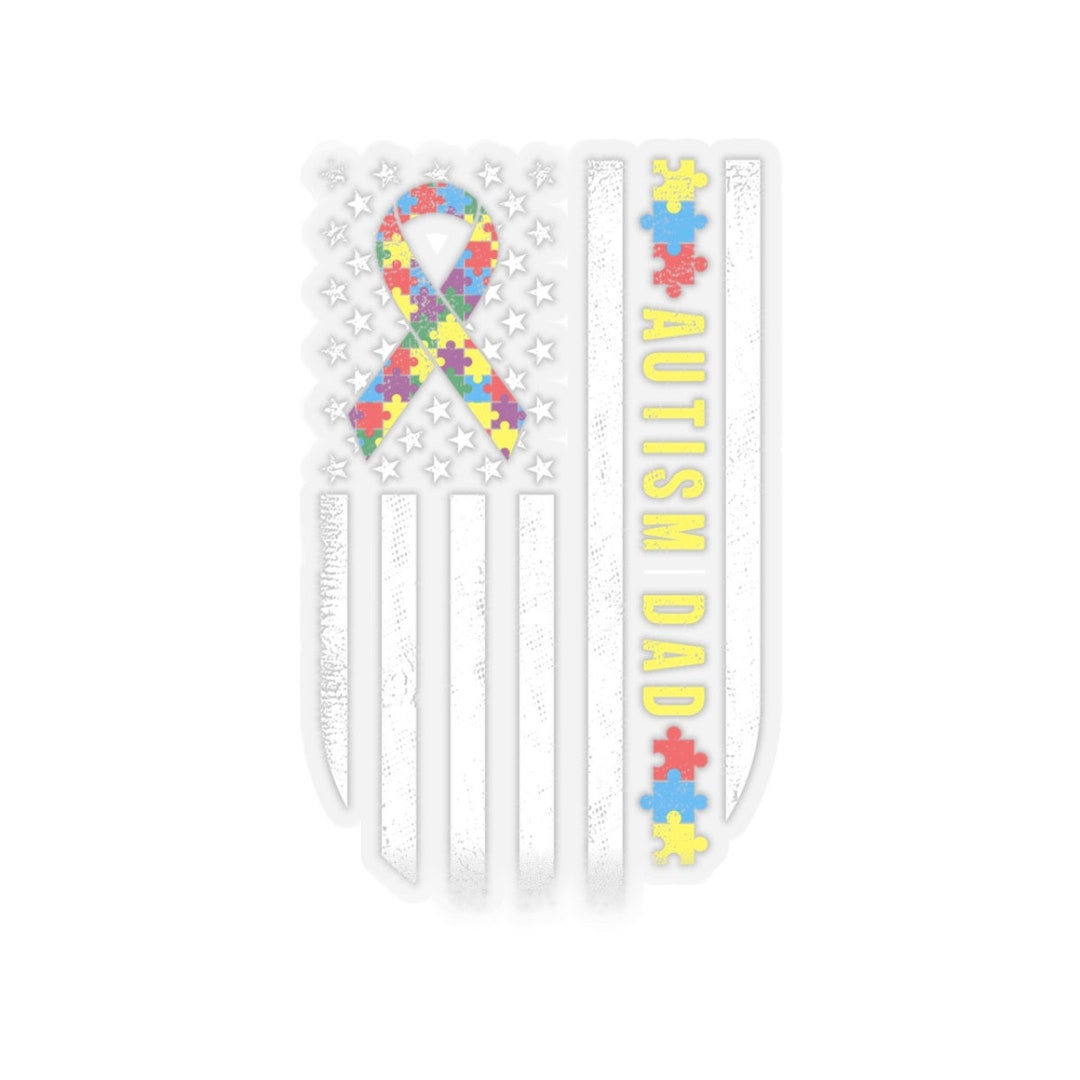 Autism Dad Stickers ( Kiss-cut ) Dark - Autism Parent - Autism Child ...