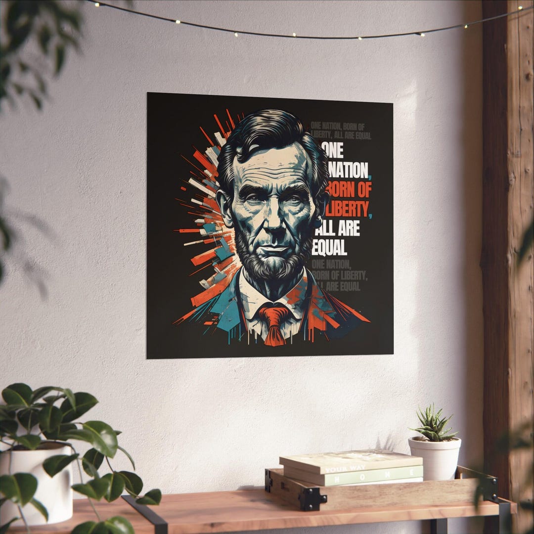 American Pride Honest Abe Quote Poster Wall Decor Poster Dark Tapestry ...