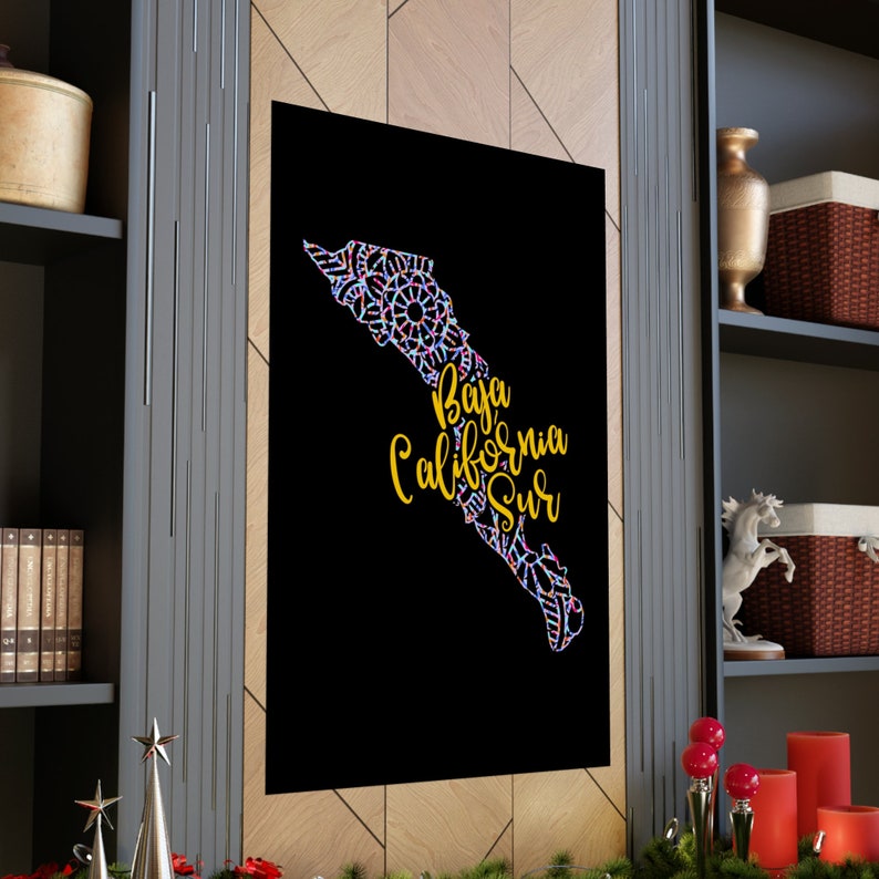 Baja California Sur Mexico Map Poster Wall Art Poster Decor - Etsy