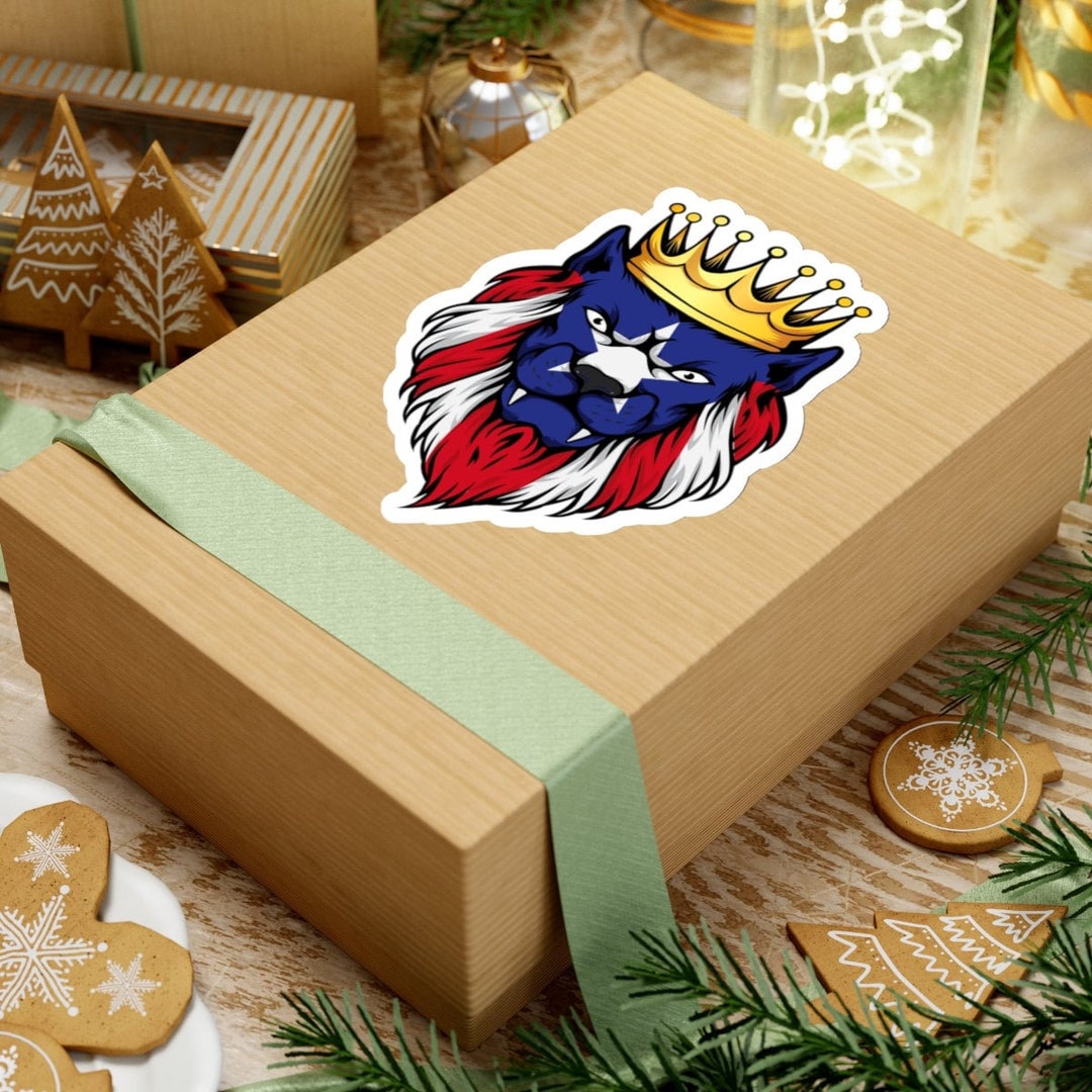 Puerto Rican Lion King Stickers ( Kiss-cut ) Dark - Amor Boricua ...