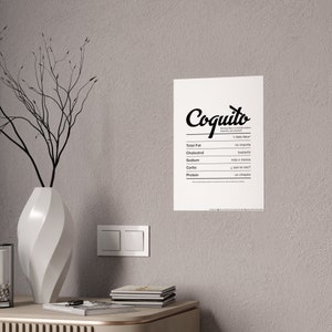 Coquito Poster - Wall Art Decor Sign Light - Puerto Rican Pride ...