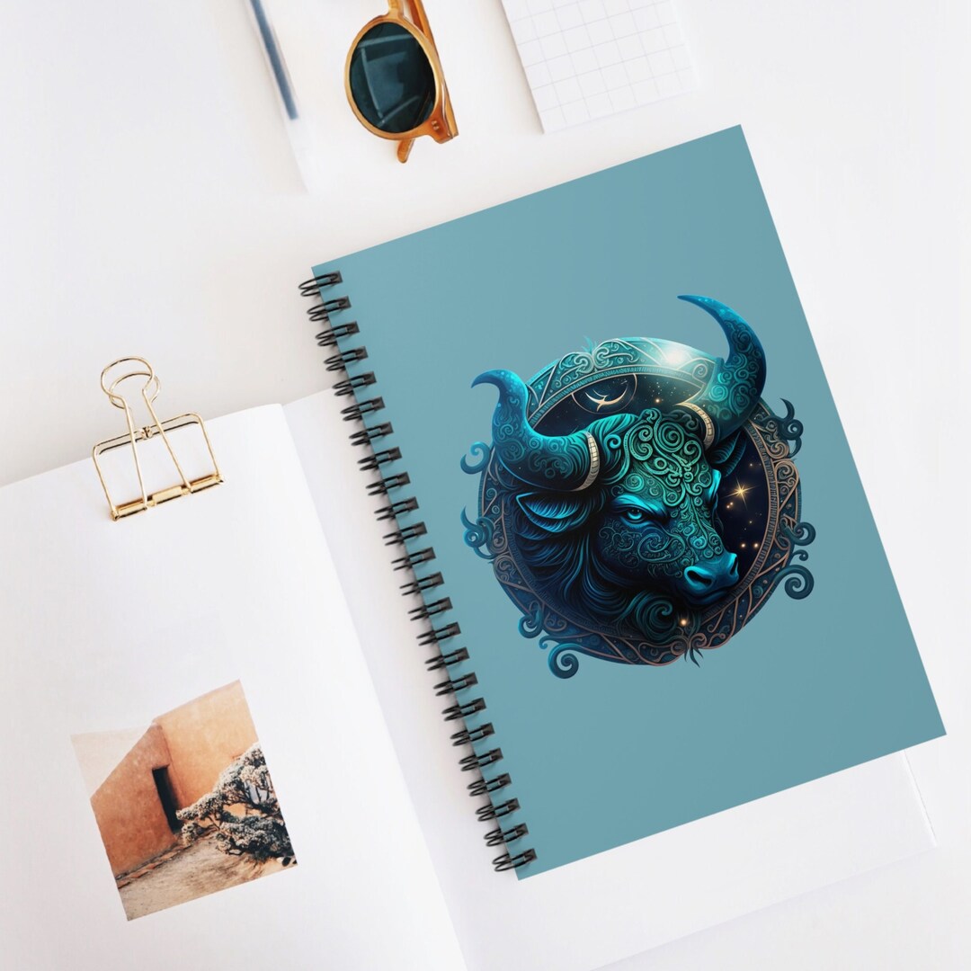 Taurus Spiral Notebook Dark Taurus Zodiac Sign Horoscope Astrology ...