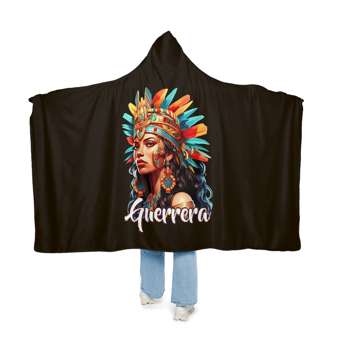Aztec Warrior Snuggle Blanket Dark Aztec Queen Warrior Aztec Empire God ...