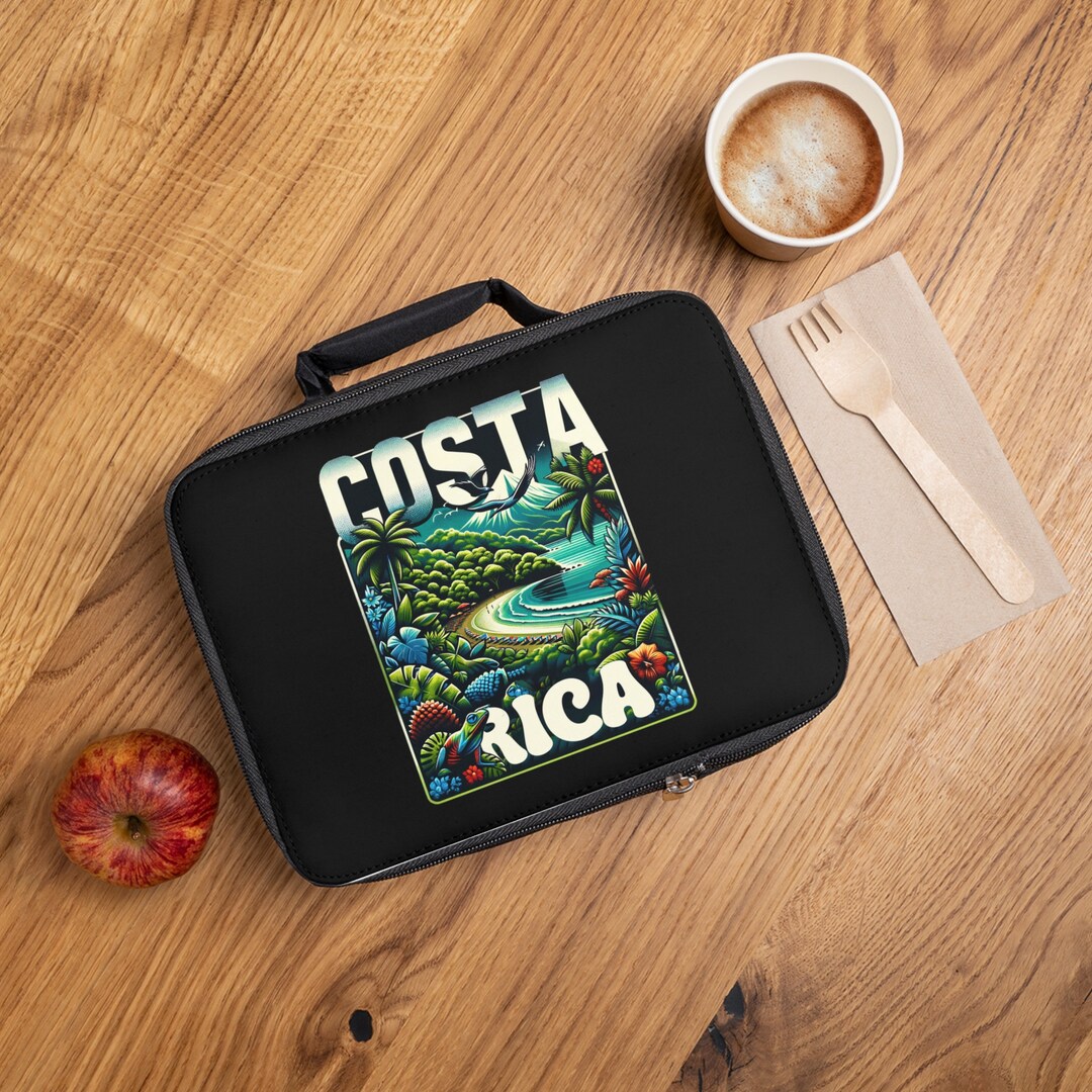 Costa Rica Pure Life Lunch Box Insulated Zipped Box Dark - Etsy