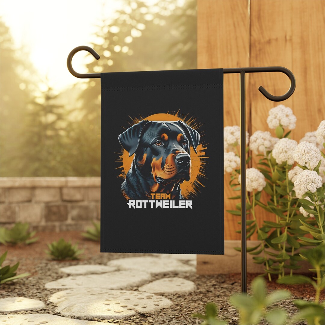Rottweiler Printed Flags House Garden Banners Dark Rottweiler Dog - Etsy