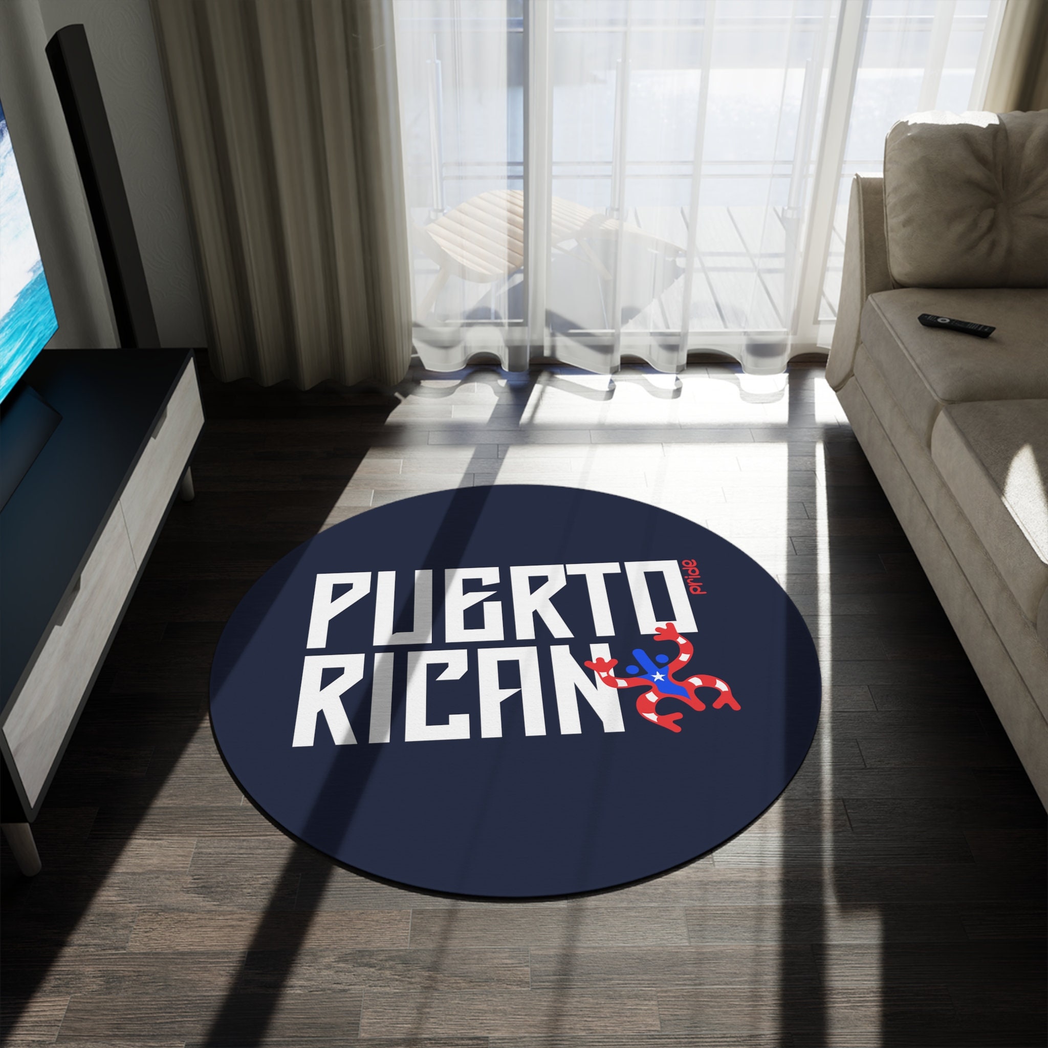 Puerto Rican Coqui Pride Round Rug for Floor Dark - Etsy