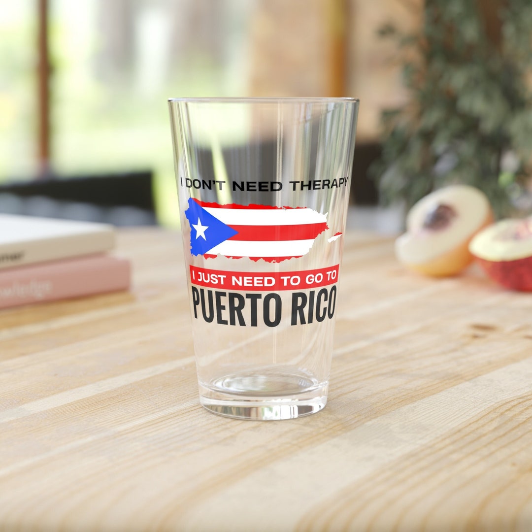 Visit Puerto Rico Glass Cup Puerto Rican Gift Puerto Rico Vacation ...