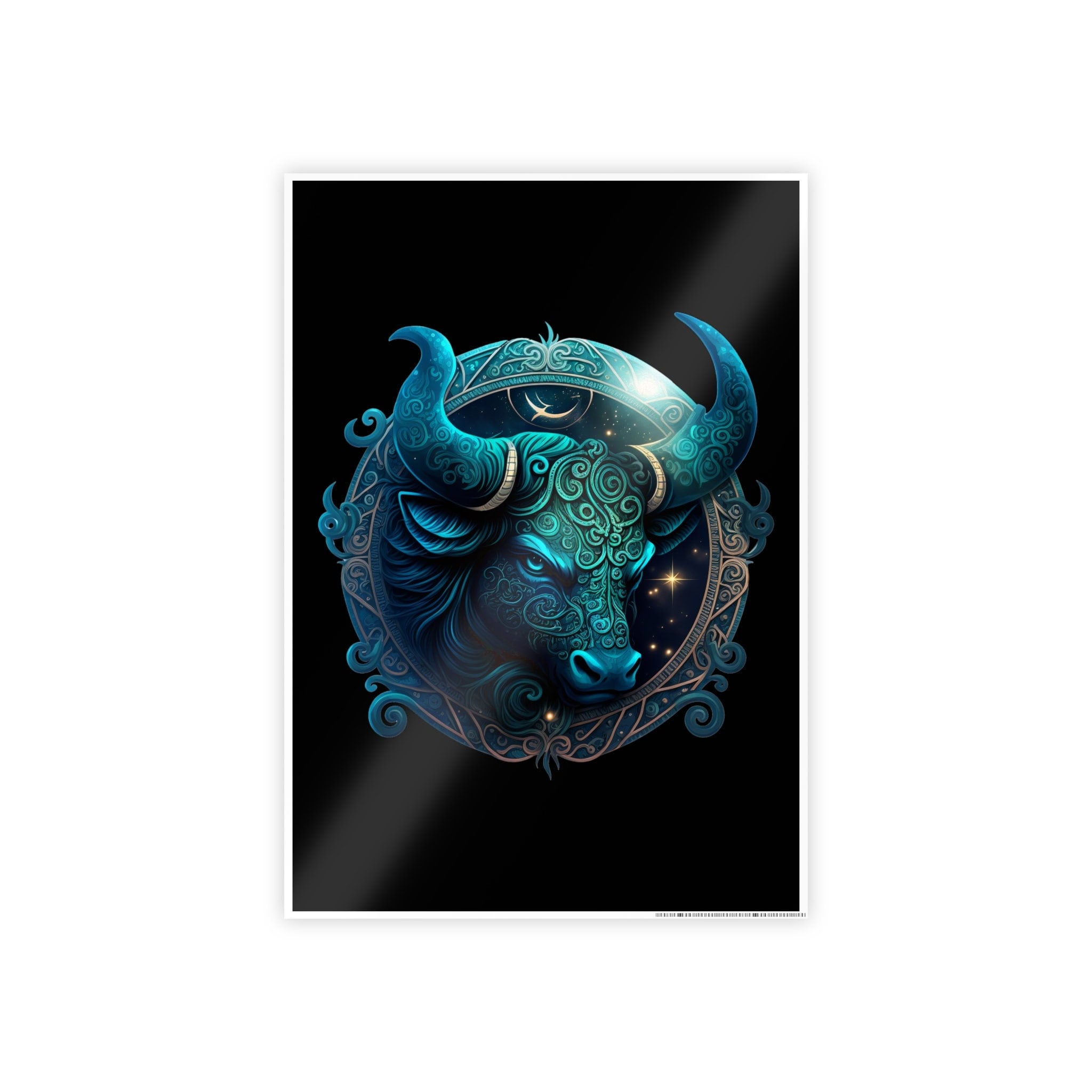 Taurus Poster Wall Art Decor Sign Dark Taurus Zodiac Sign Horoscope ...