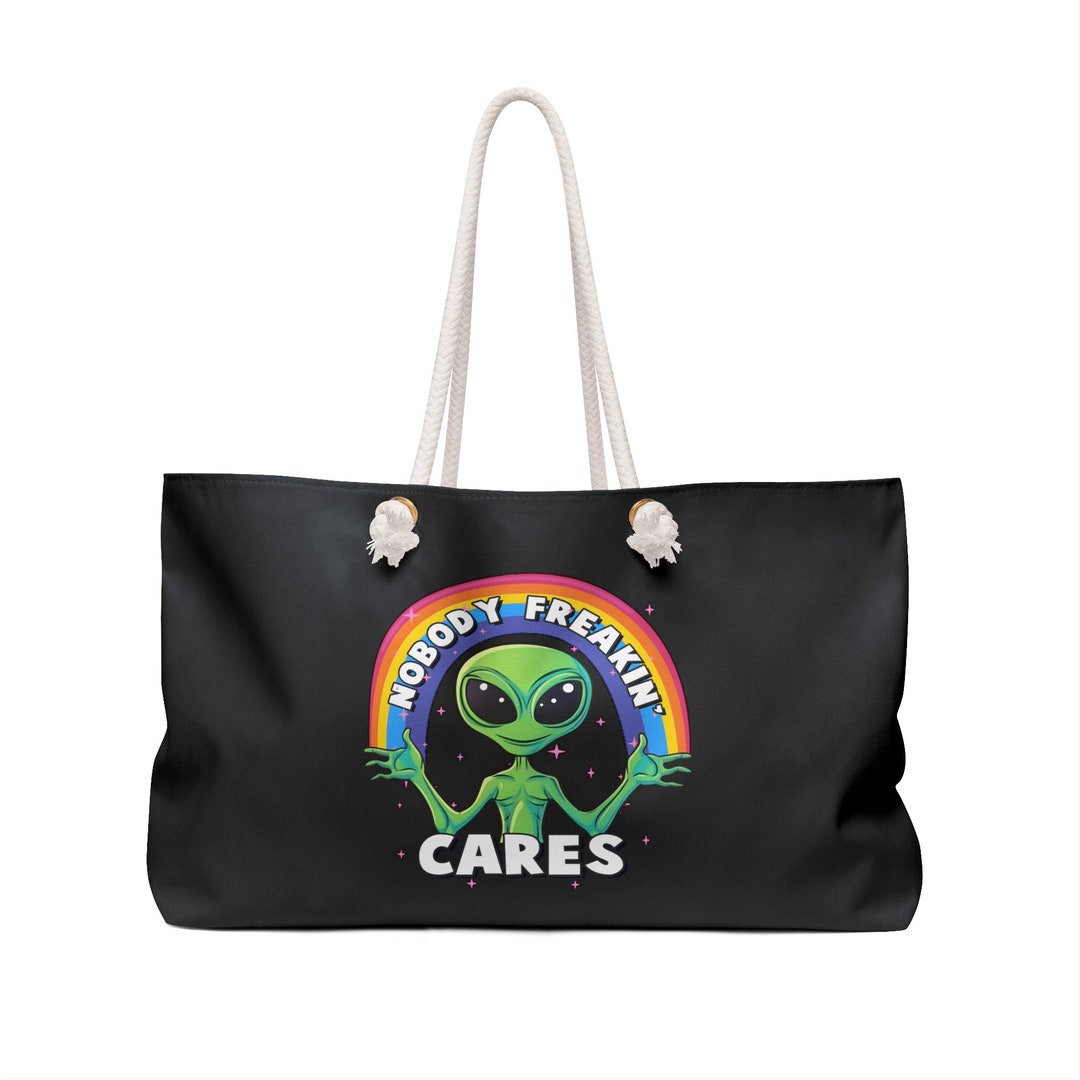 Funny Cool Alien Large Tote Bag Dark - Etsy