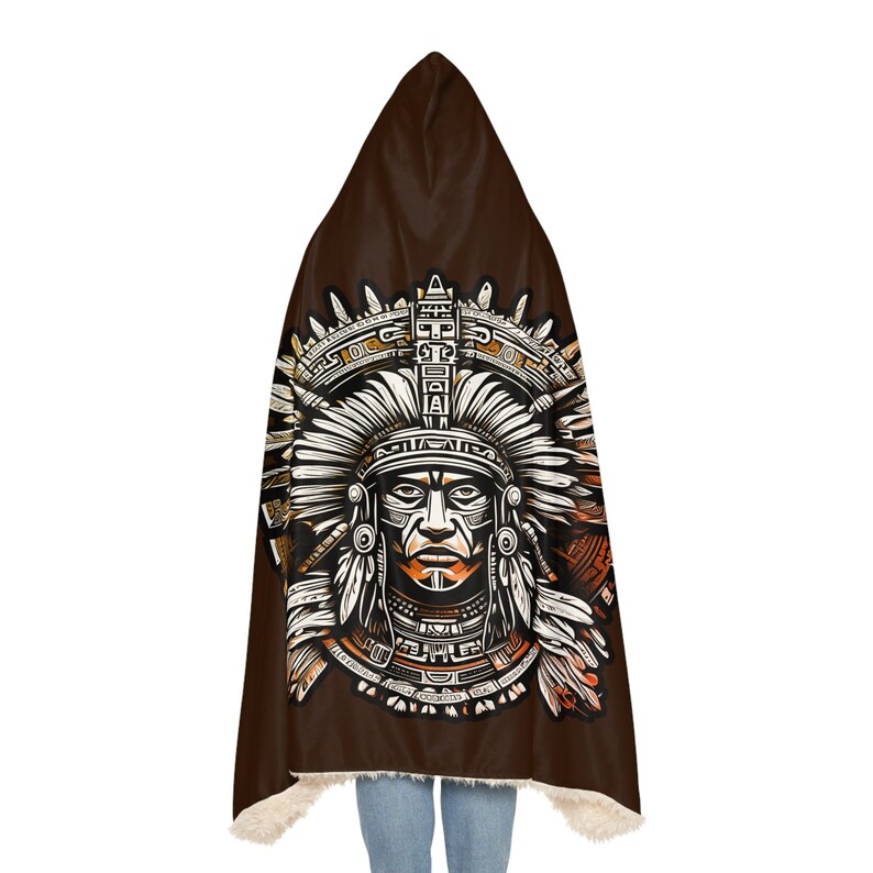 Aztec Snuggle Blanket Dark Aztec Prince Warrior Aztec Mexico Mayan ...