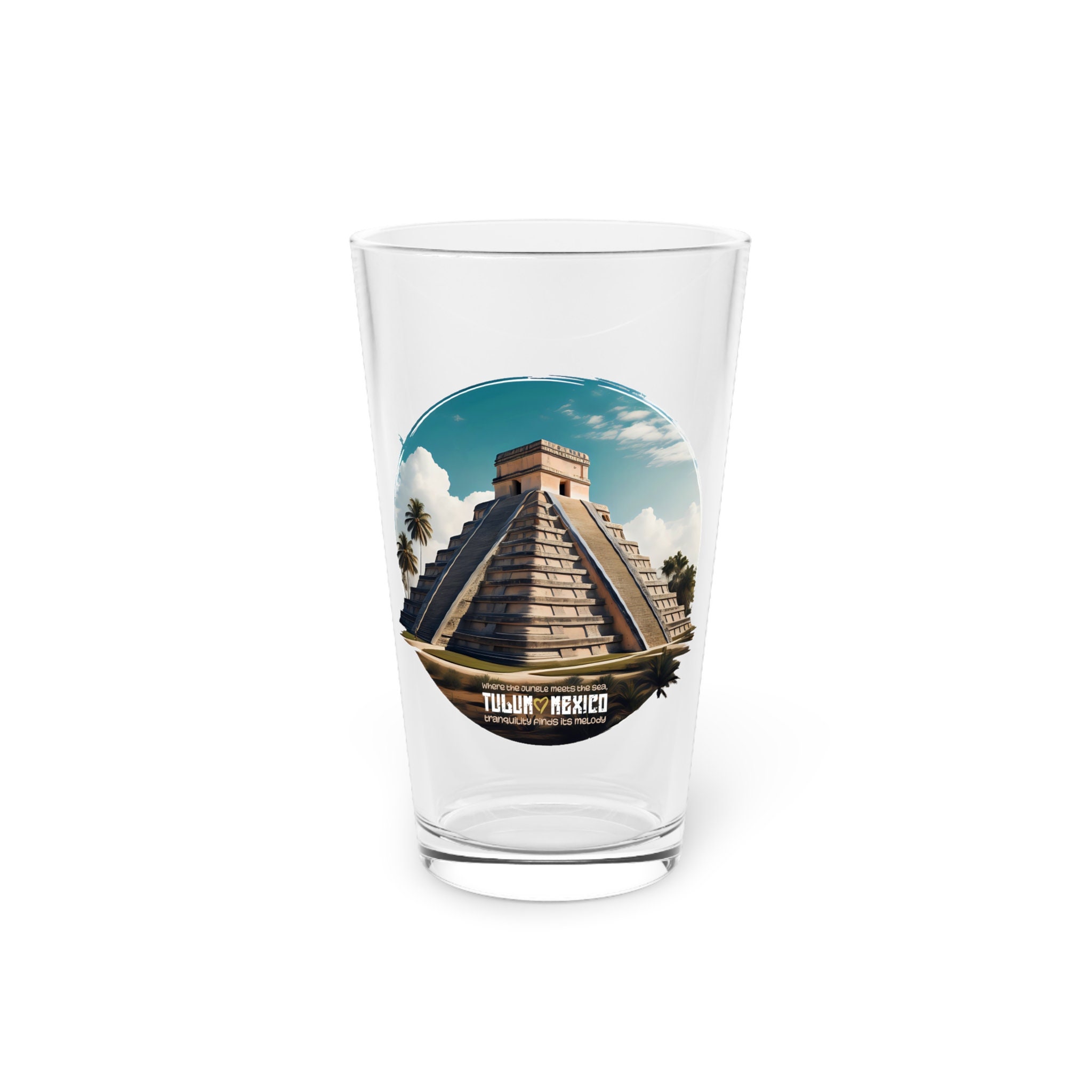 Tulum Mexico Mayan Pyramid Glass Cup Drinking Cup Light - Etsy