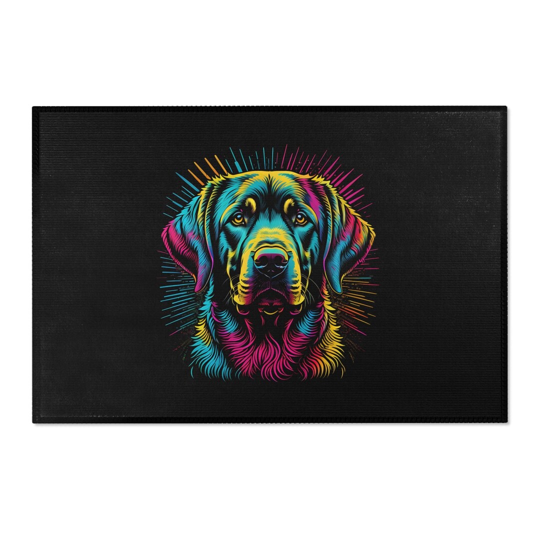 Golden Retriever Dog Area Rug Home Decor Dark Retriever Doggy Golden ...