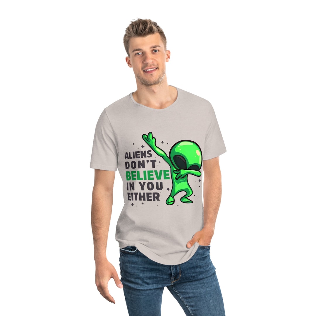 Believe in Aliens Meme Shirt curved Hem Camisa Light Alien - Etsy