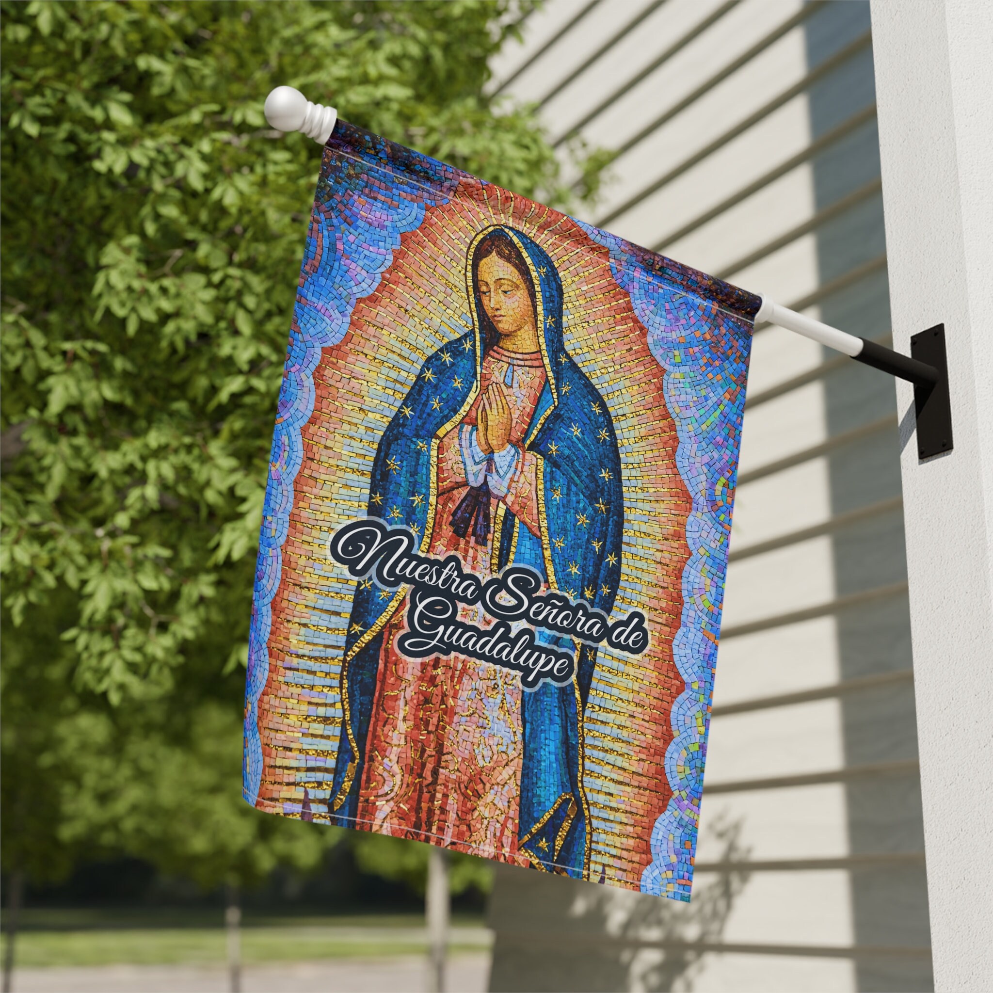 Lady Guadalupe Garden & House Banner Virgin Mary Nuestra Señora De ...