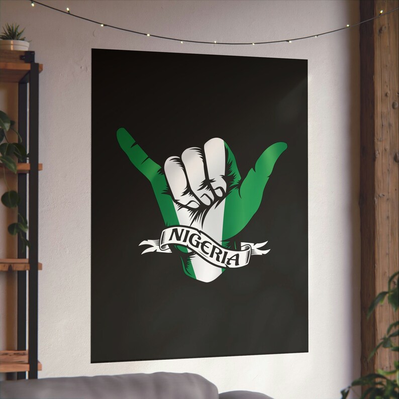 Cool Nigerian Poster Wall Art Poster Decor Nigeria Flag Niger Africa ...