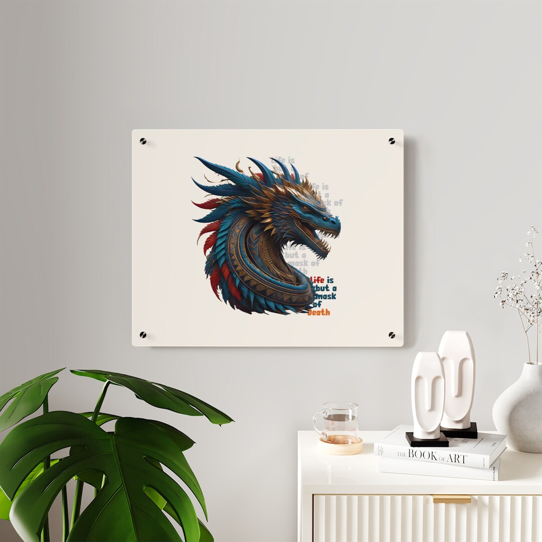 Aztec Quetzalcoatl Dragon Acrylic Wall Art Panels Light - Etsy