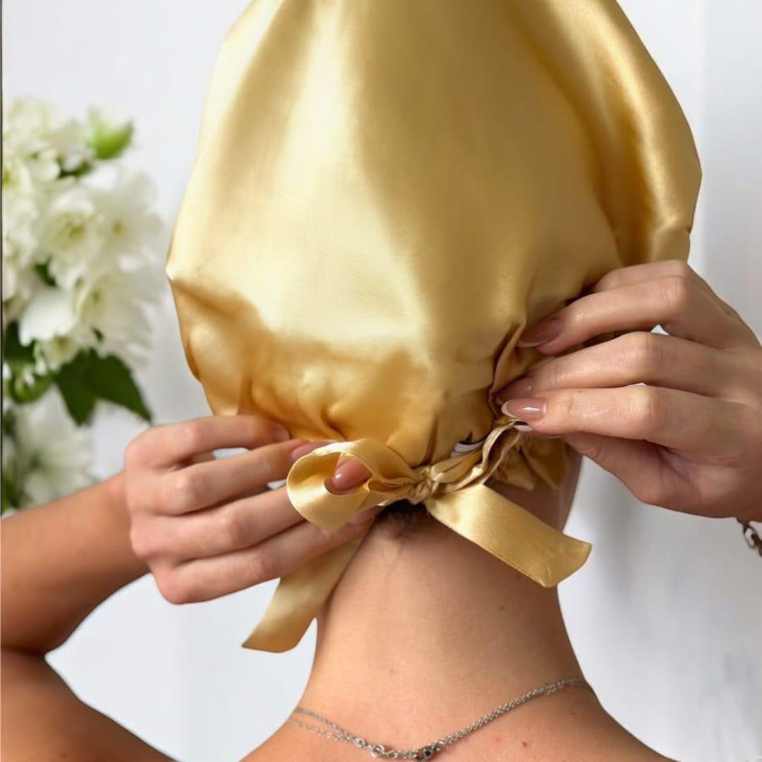 Silk Bonnet: Adjustable, Double Lined & Reversible Bonnet With Elastic ...