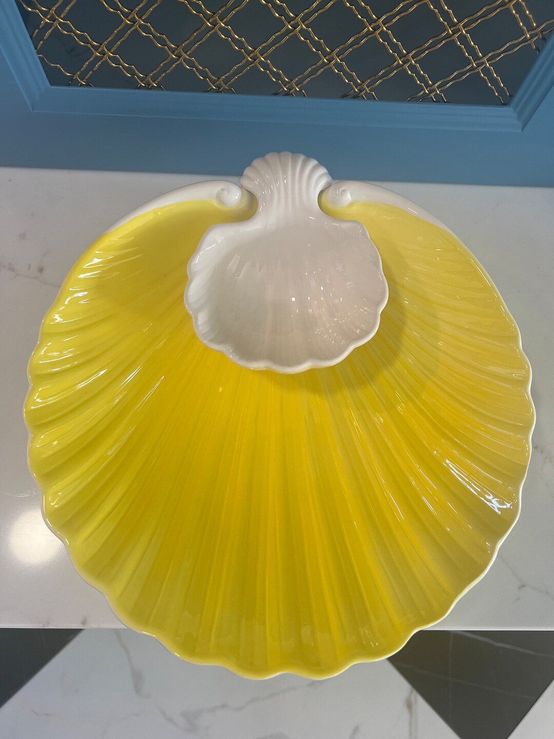 Fitz and Floyd Shell Chip and Dip - Etsy