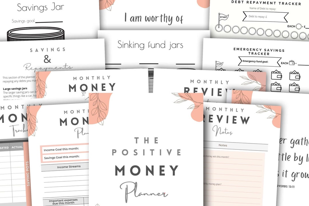 Positive Money Planner Printable Savings Pages for Finances ...