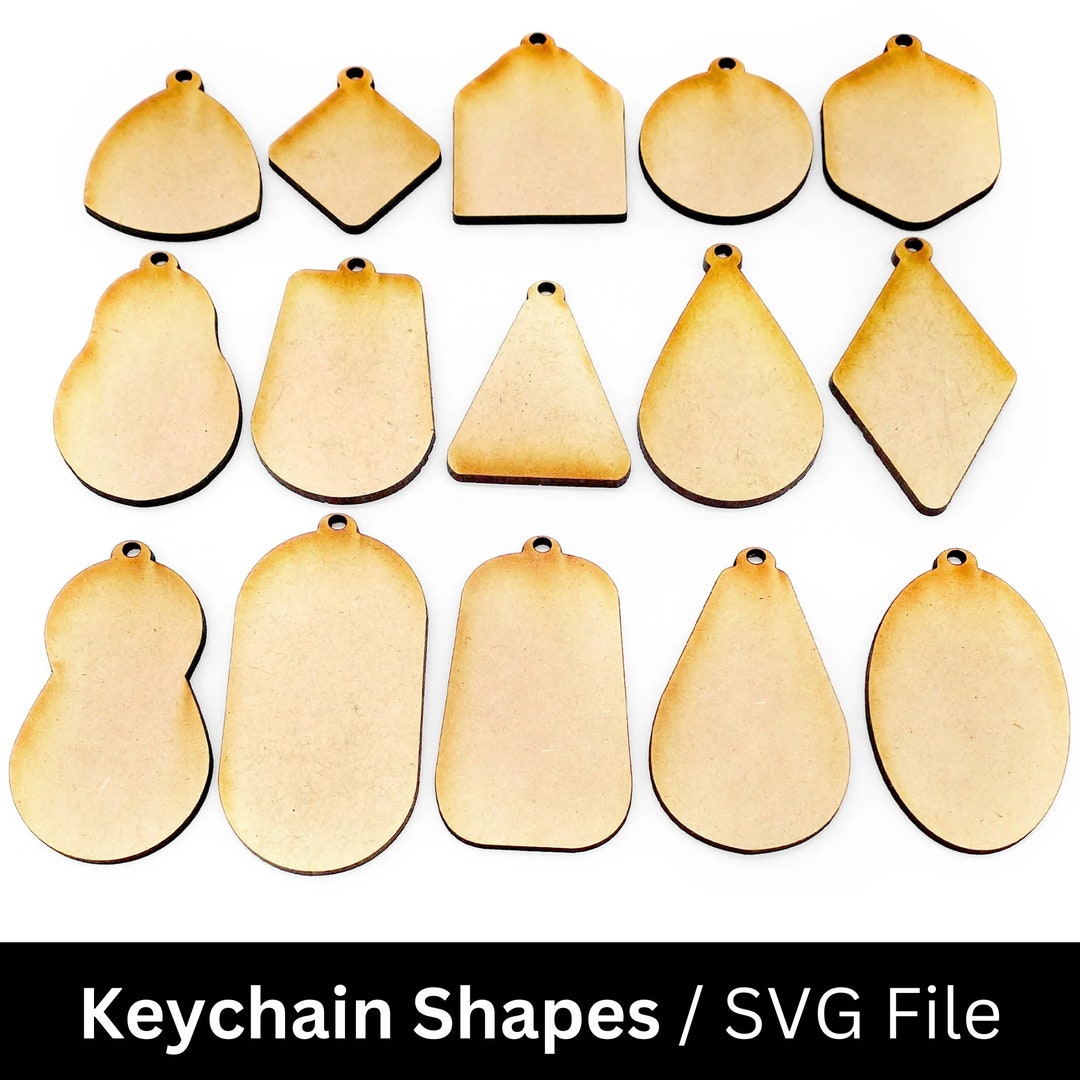Keychain Shapes - Basic Shapes - Laser Cut Files - Svg+eps+ai ...