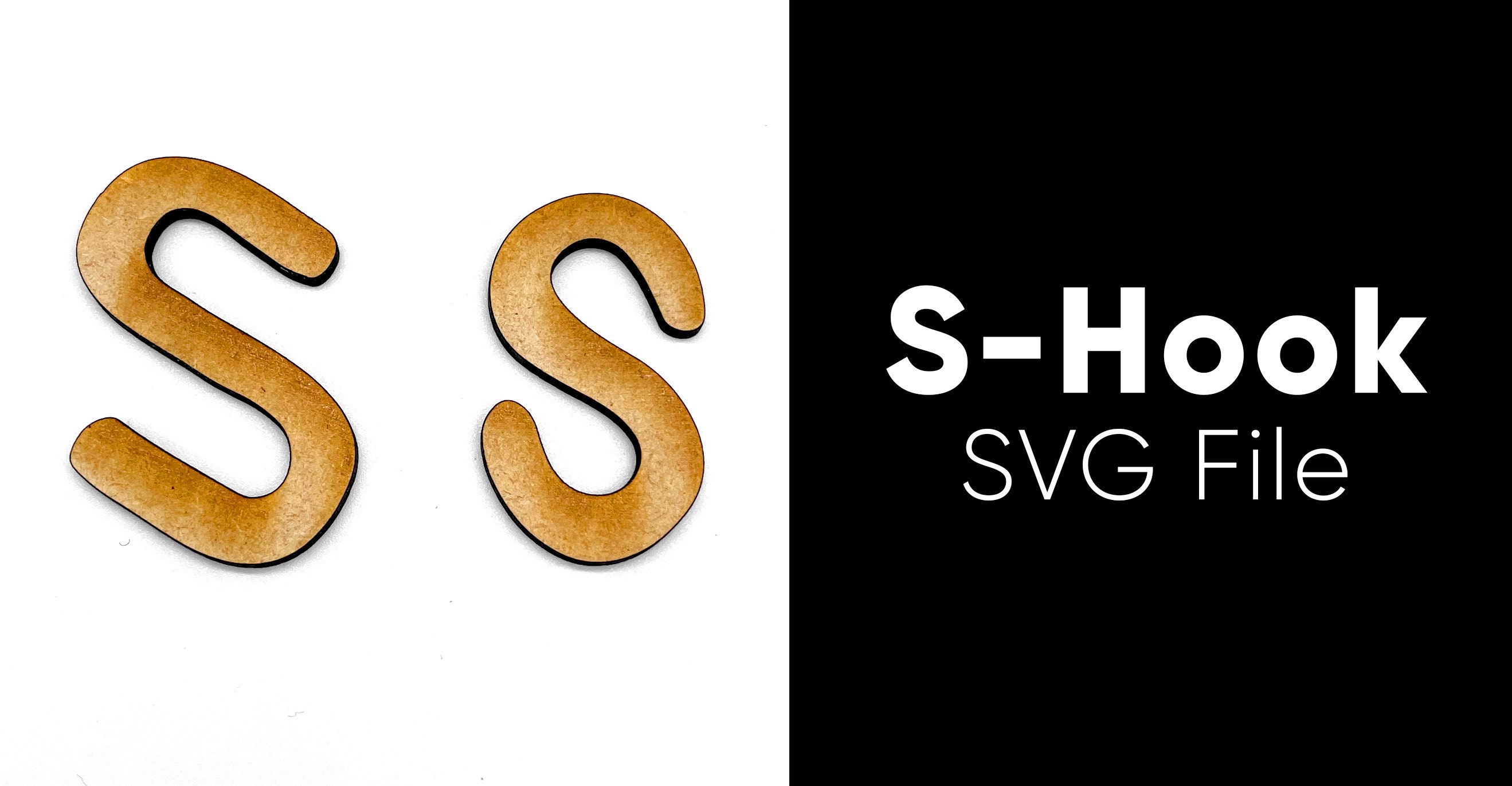 S Hook Laser Cut Files Svgepsai Glowforge Ready Files Instant Download ...