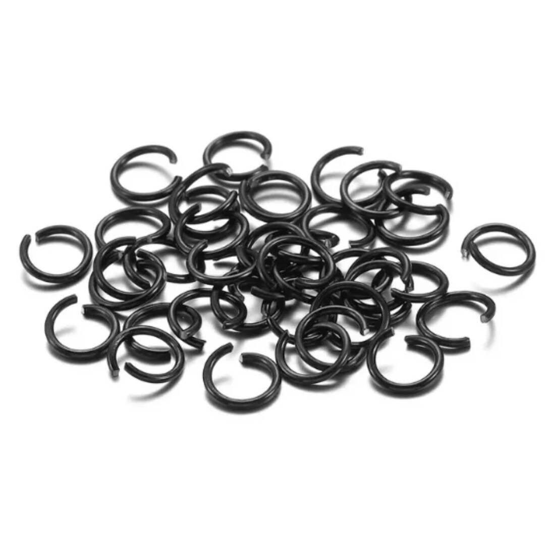 Jump Ring Split Ring Connectors Black, Gold, Multicolor, 6 Mm - 8 Mm ...
