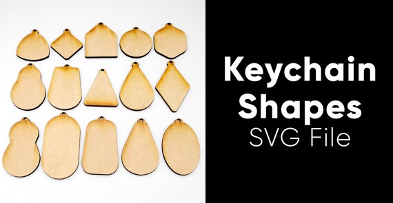 Keychain Shapes Basic Shapes Laser Cut Files Svgepsai - Etsy