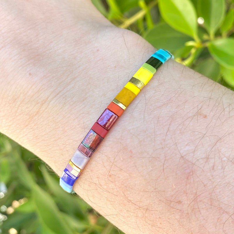 Square Tile Bracelet - Etsy