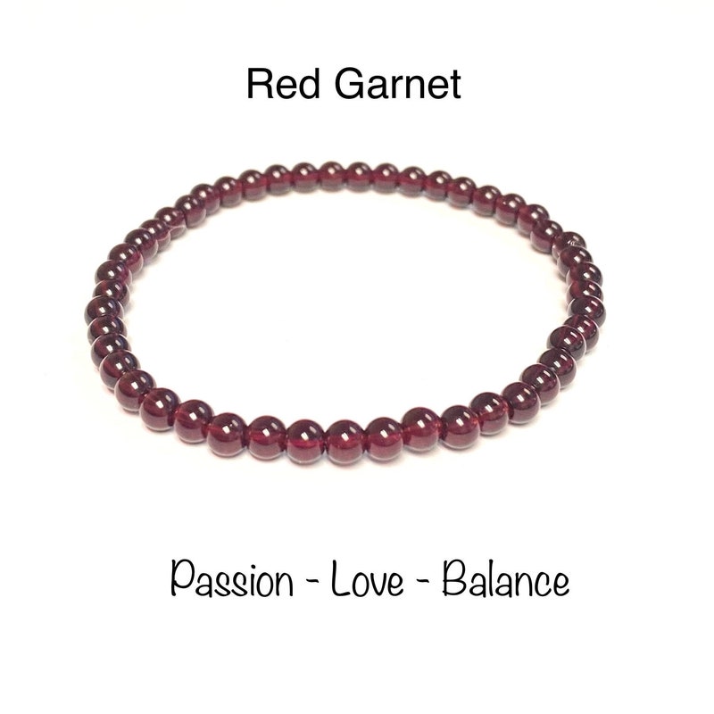 Garnet Stacking Bracelets - Etsy