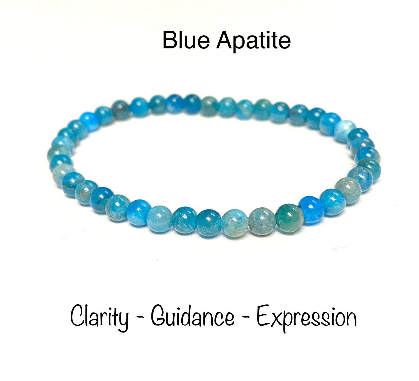 Natural Stone Stretch Bracelet 4mm Healing Gemstone Beaded - Etsy