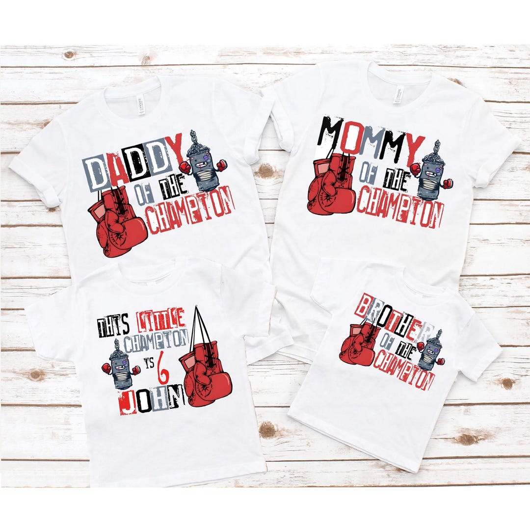 Boxing MMA Birthday Shirt, Personalized Boxing Birthday Boy Shirt ...