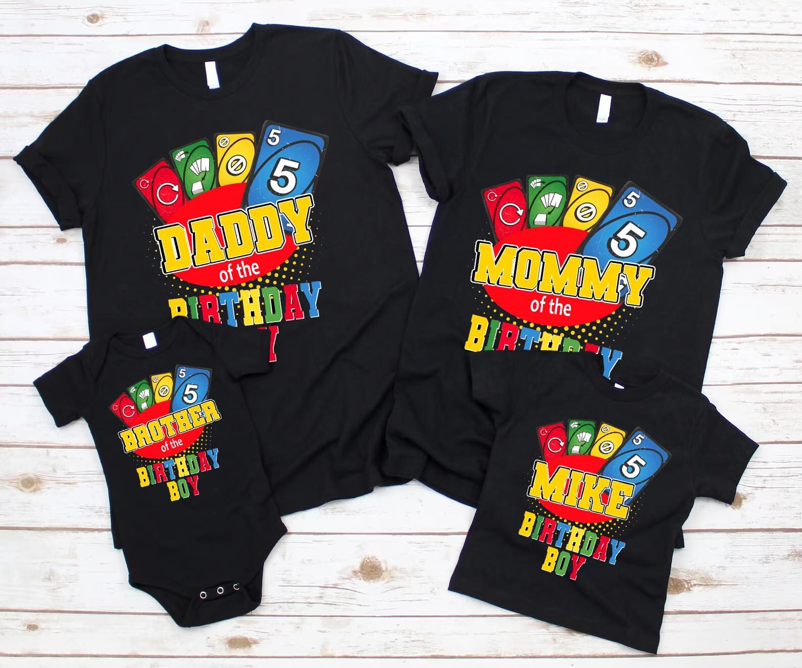 Personalized Uno Birthday Shirt, Family Matching Shirt, Uno Theme ...
