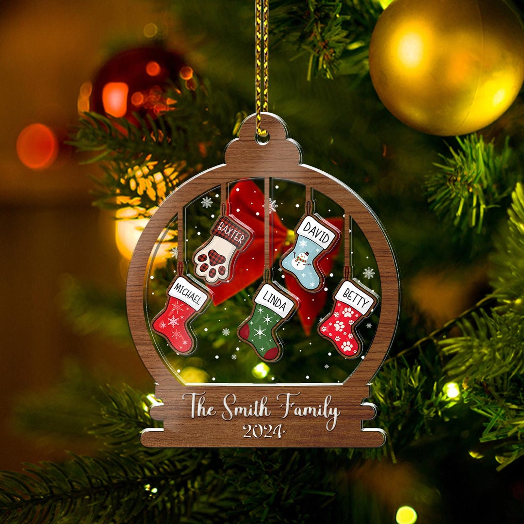 Personalized Family Christmas Ornament, Family Christmas Gifts, Custom ...