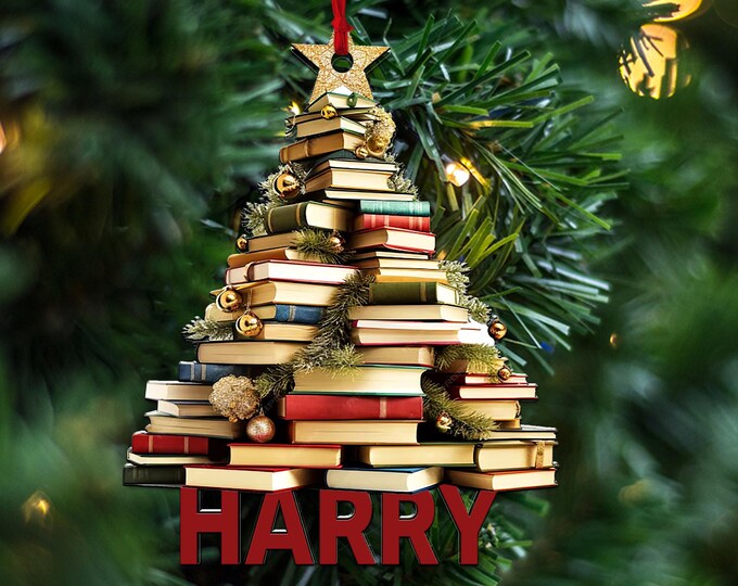 Christmas Decor Christmas Book Stacks Tiered Tray Decor Holiday Tiered ...