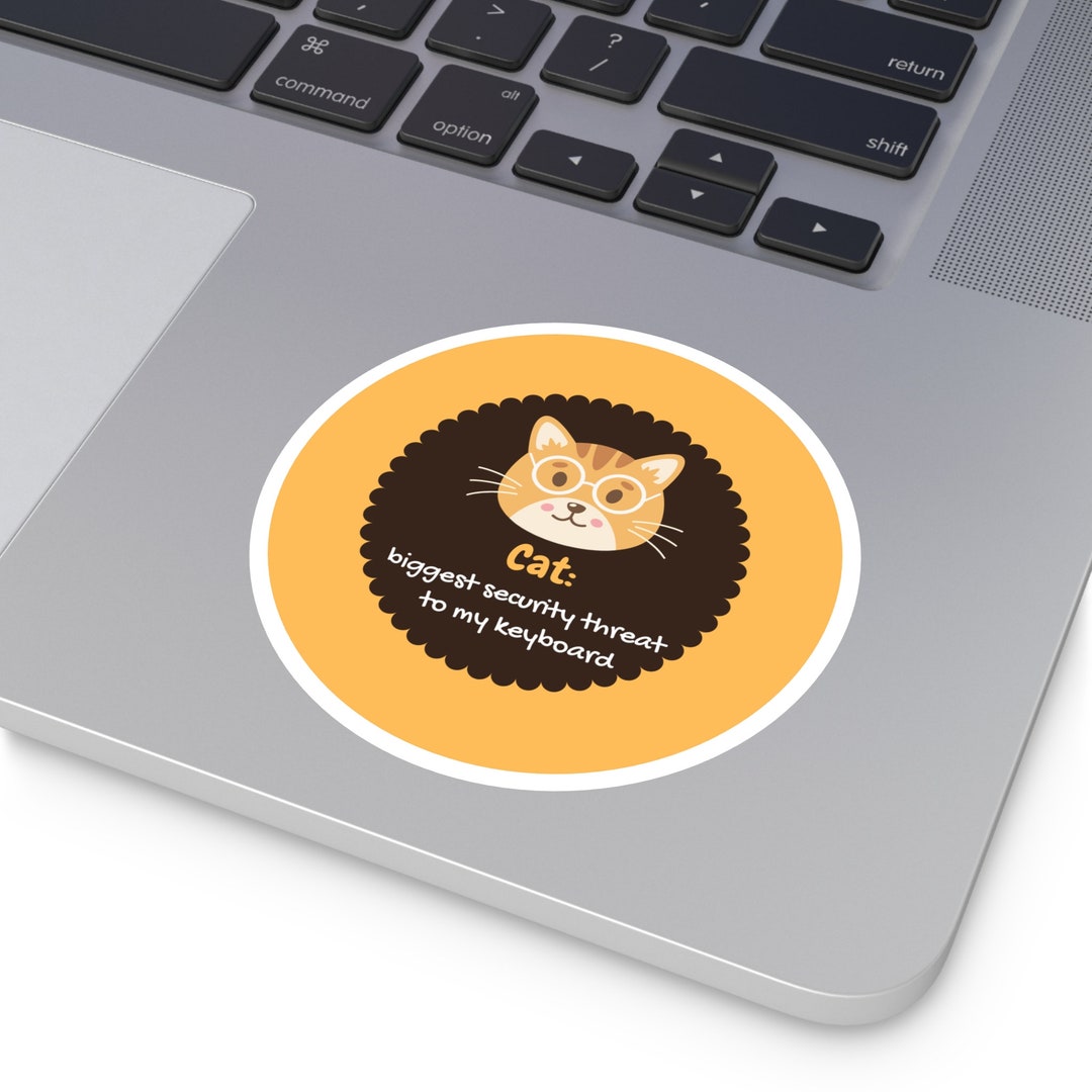 Funny "cat: Biggest Security Threat to My Keyboard" Cyber Security Cat ...