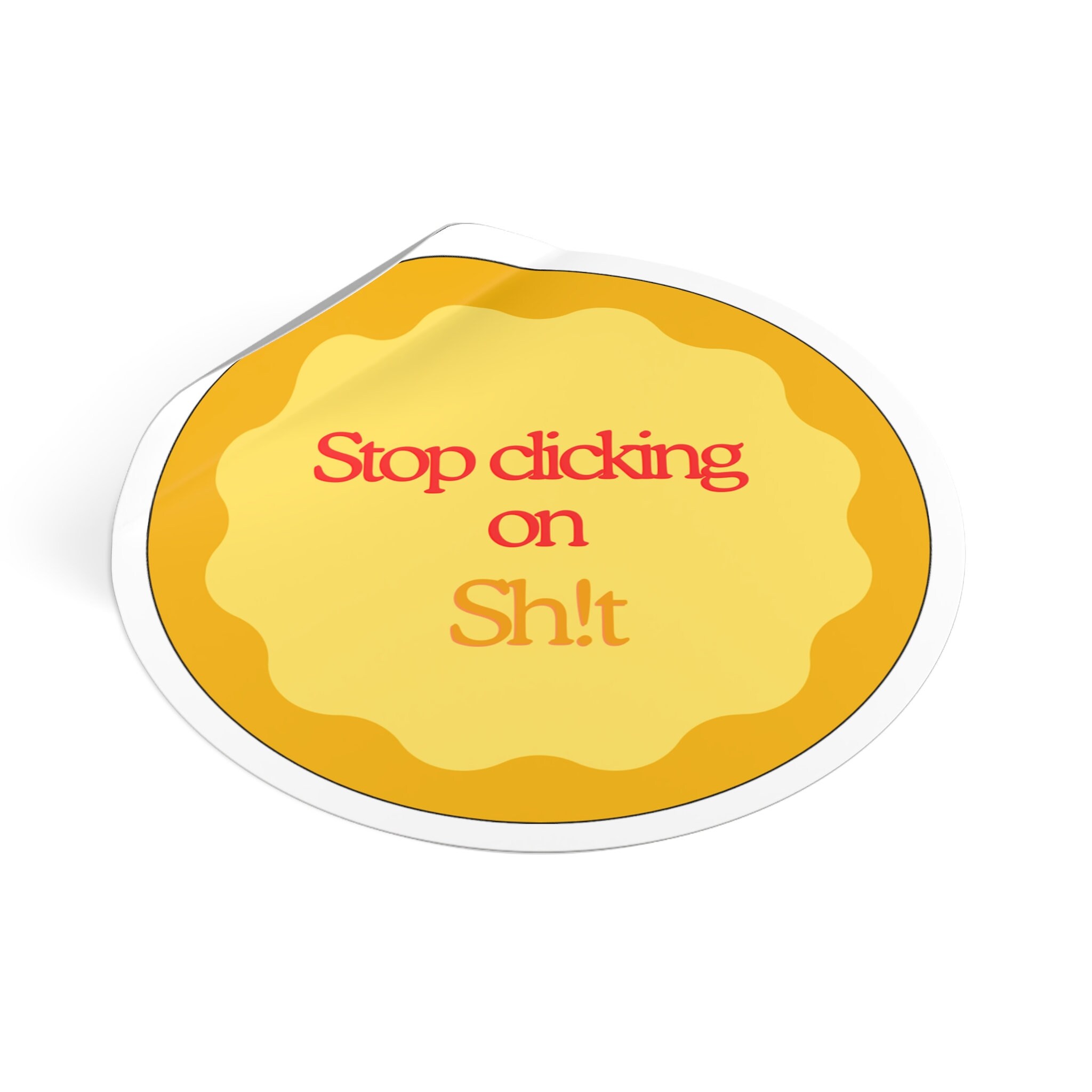Funny Cyber Security Phishing - Stop Clicking on Sh!t Round Vinyl ...