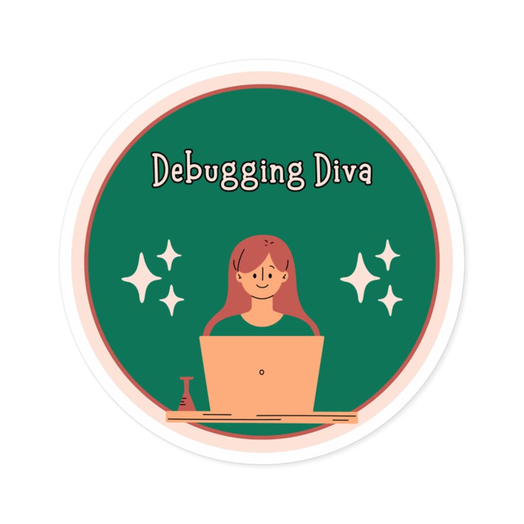 Women in Tech Debugging Diva Laptop Decal Coding Tumbler Stickers ...