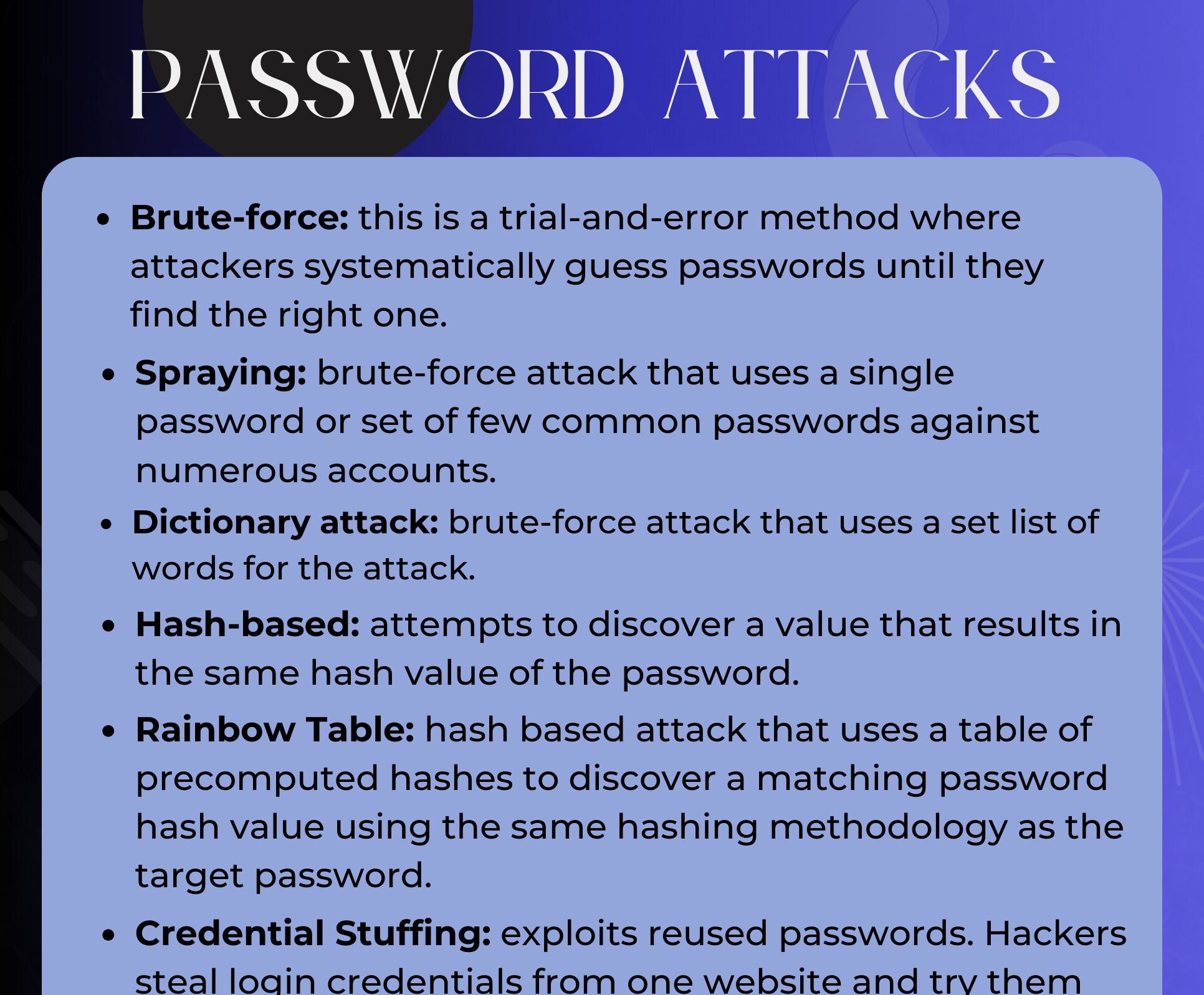 Password Attacks Digital Download Cybersecurity - Etsy