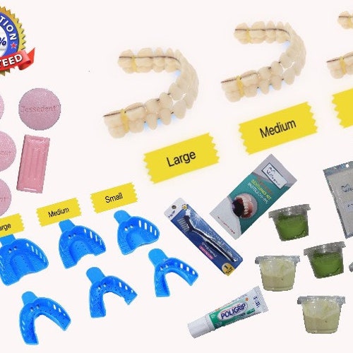 DIY Denture Kit Upper and Lower custom Dentures full Denture - Etsy