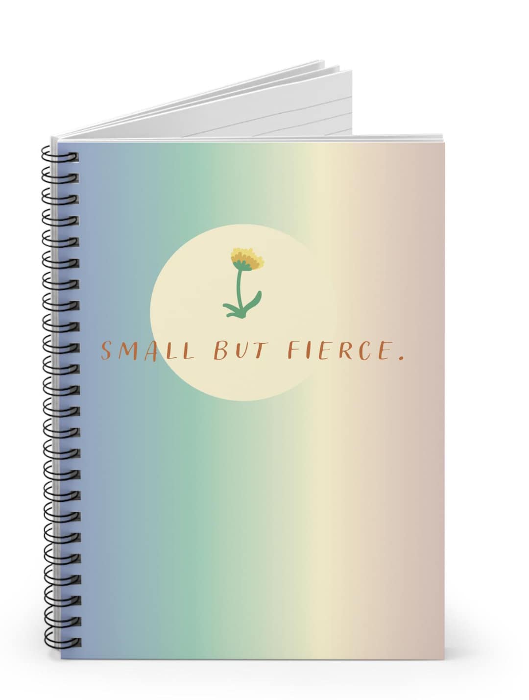 Pastel Rainbow Spiral Notebook small but Fierce Ruled Lines, Document ...