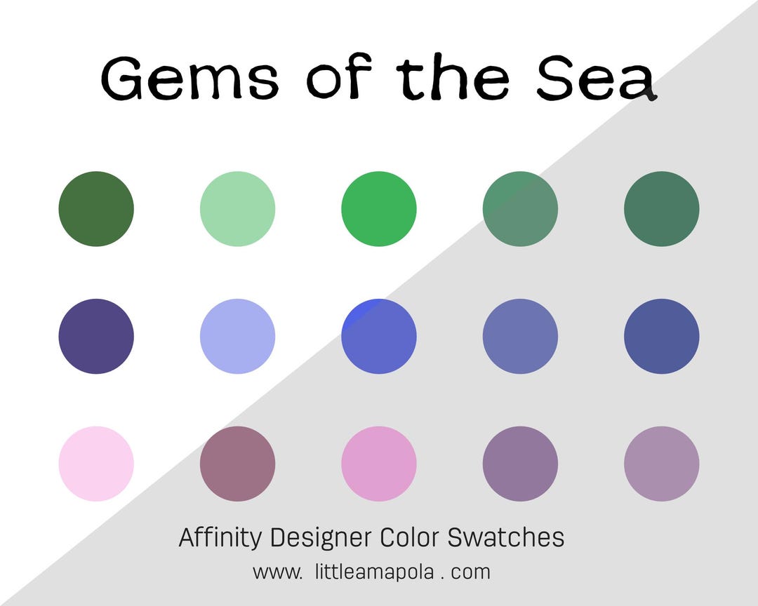 Gems of the Sea Color Palette - Handpicked Sea Colors for Affinity ...