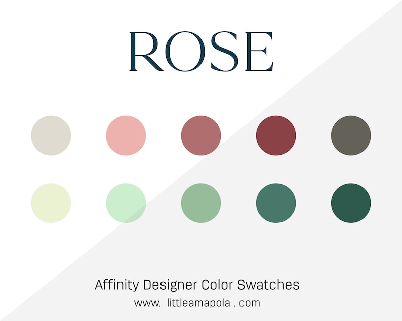 Rose Color Palette | Affinity Designer Swatches | Handpicked Vintage ...