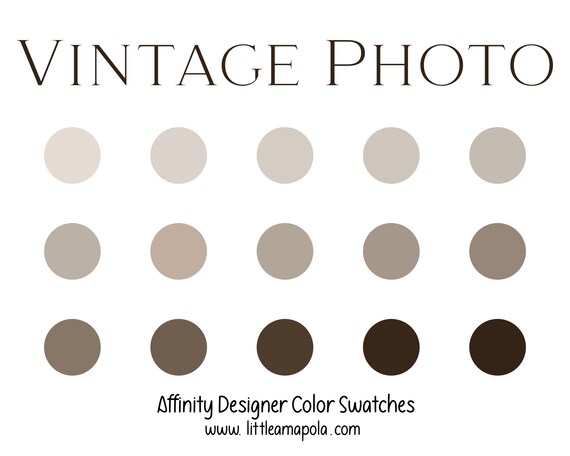 Vintage Photo Color Palette Affinity Designer Swatches - Etsy