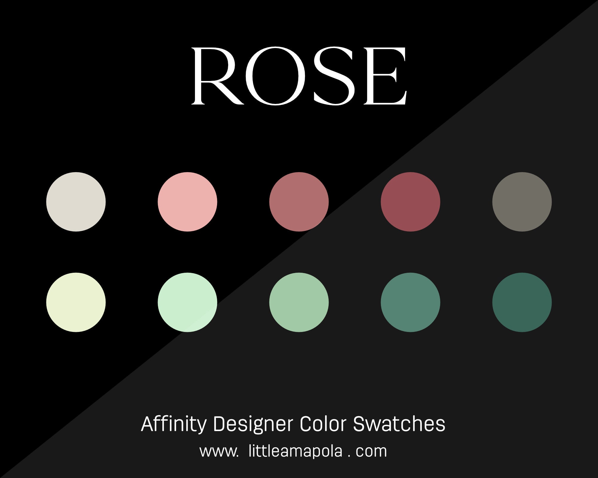 Rose Color Palette | Affinity Designer Swatches | Handpicked Vintage ...