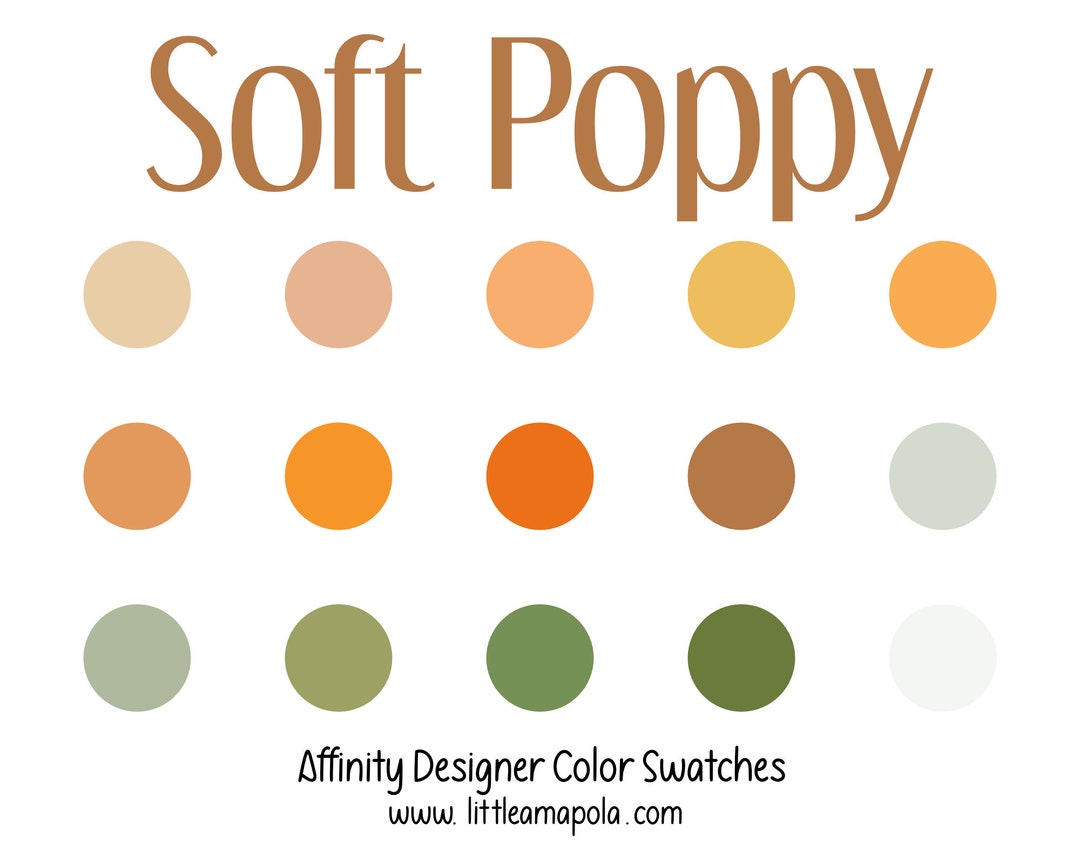 Soft Poppy Color Palette | Affinity Designer Swatches | Handpicked ...