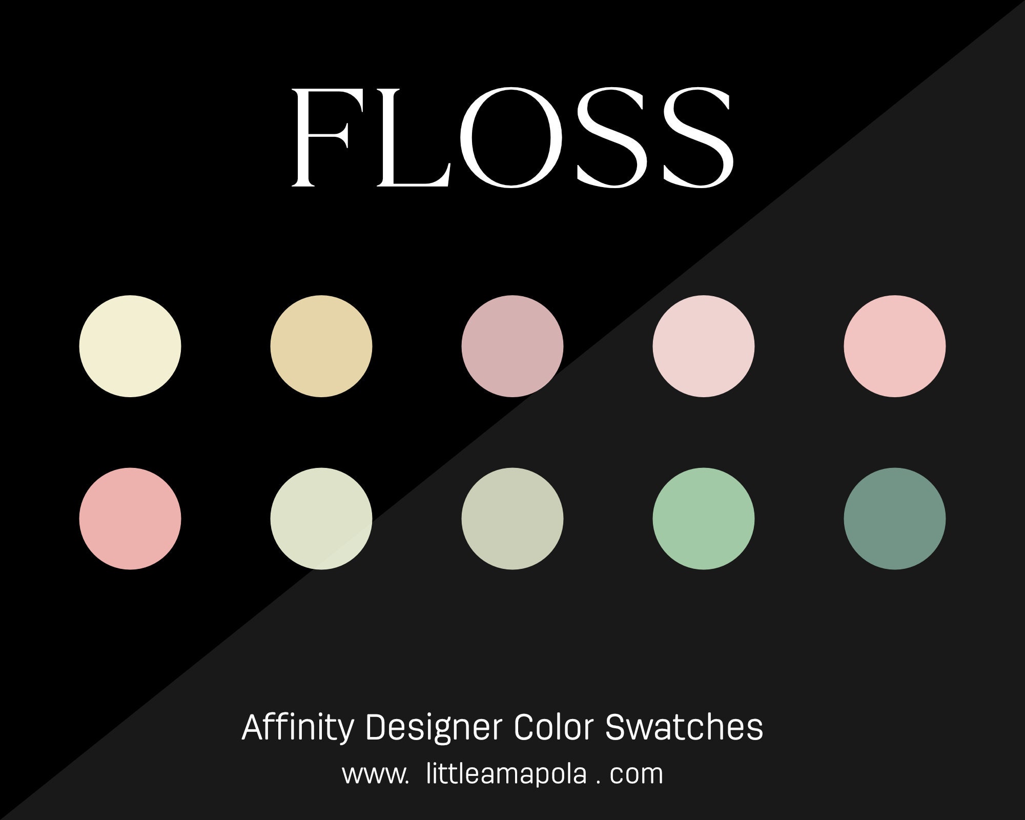 Floss Color Palette | Affinity Designer Swatches | Handpicked Vintage ...